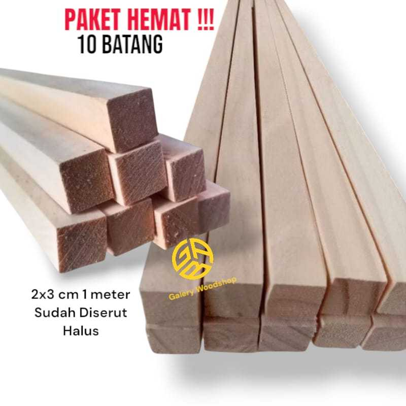 Jual Kayu List Kayu Reng Ukuran 2x3 100 cm / Kayu Reng Sudah Halus ...