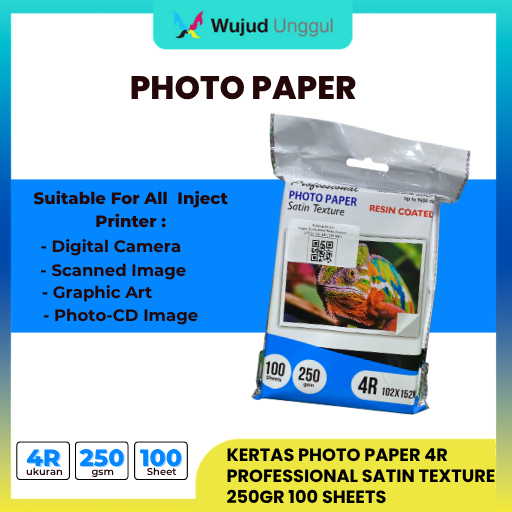 Jual KERTAS PHOTO PAPER 4R PROFESSIONAL SATIN IGUANA TEXTURE 250gr 100 ...
