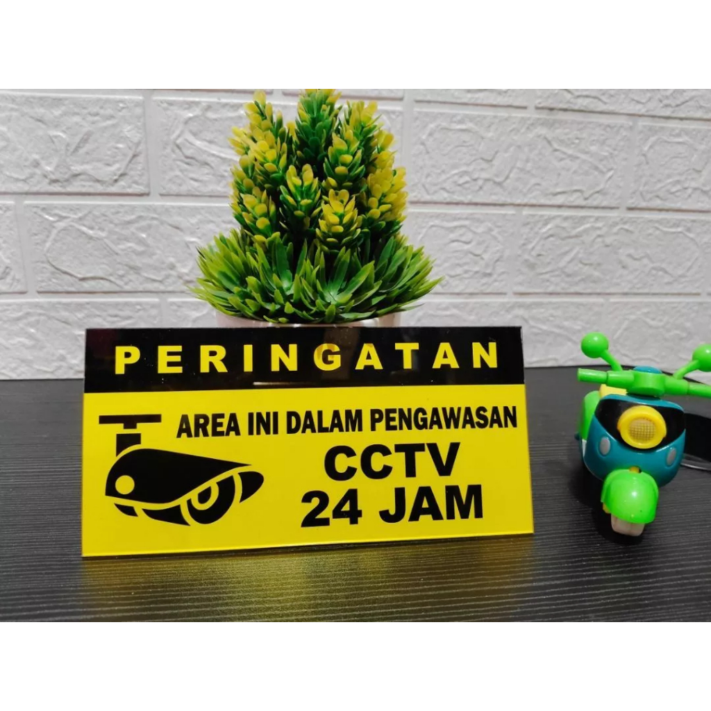 Jual STICKER Tanda Peringatan CCTV / CCTV Sign Board / Stiker CCTV ...