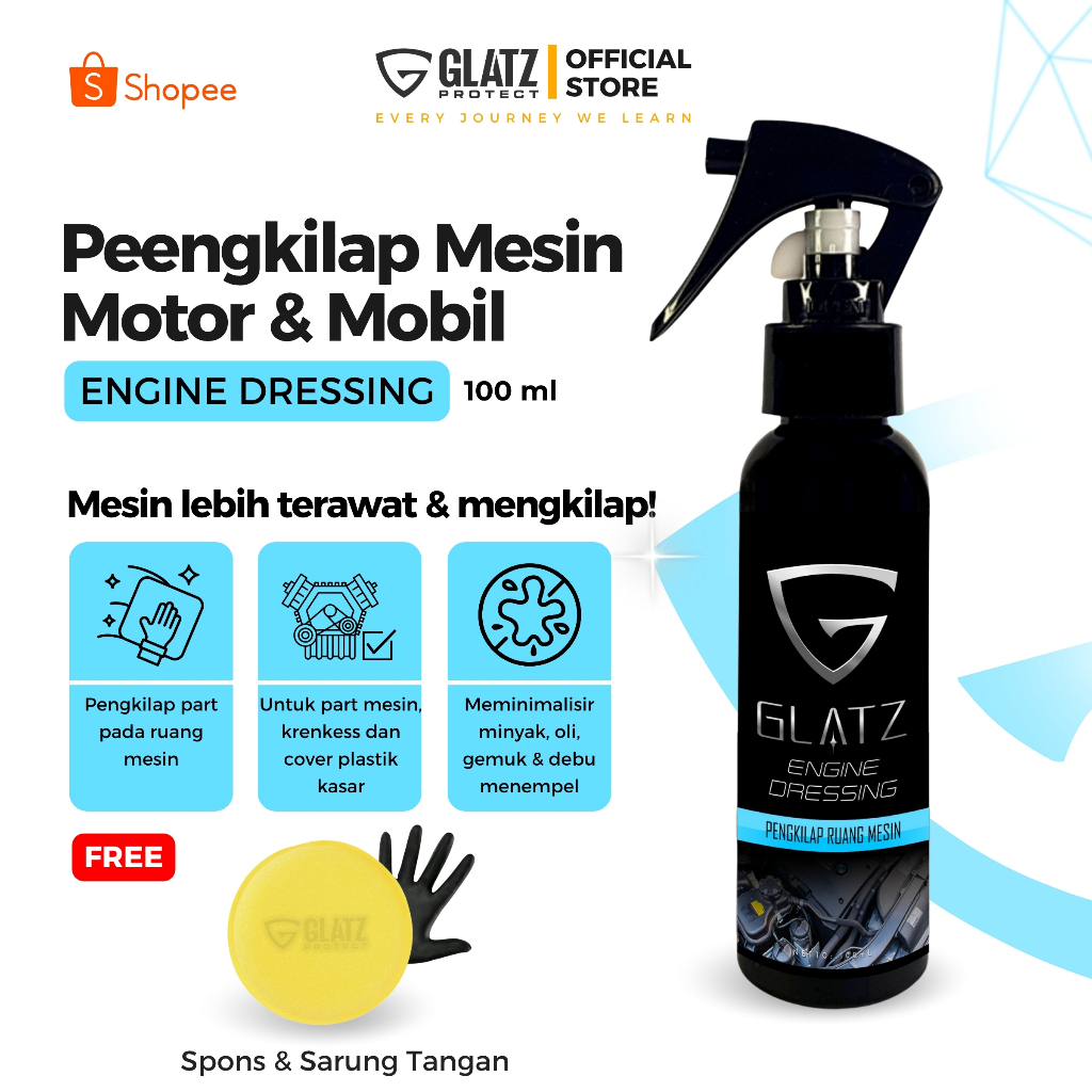 Jual Engine Dressing Pengkilap Ruang Mesin Mobil Water Based Glatz Autocare | Shopee Indonesia