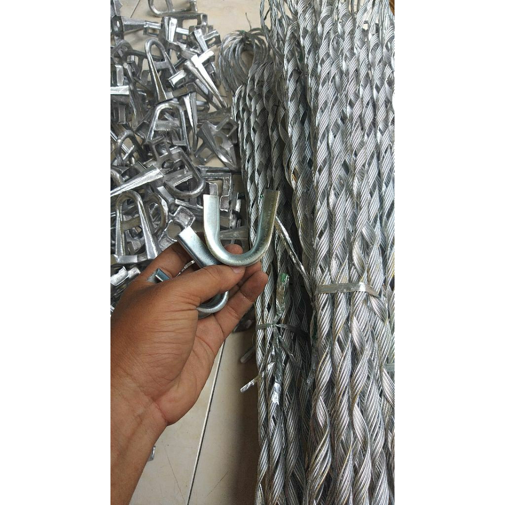 Jual Helical galvaniz 1set (helical,thimble,brecket A) | Shopee Indonesia