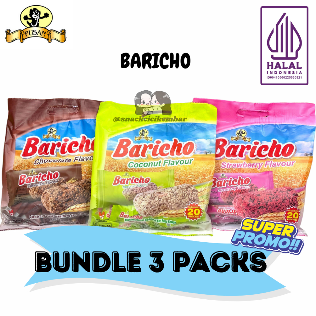 Jual BUNDLE GET 3 PACKAGE PUSAN BARICHO SNACK SEREAL OAT RASA COKELAT ...