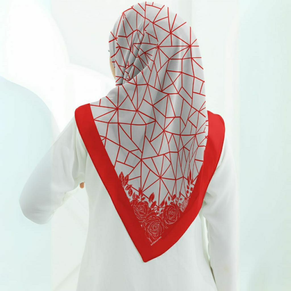Jual Terbaru Kerudung Edisi 17 Agustus Hijab Segi Empat Merah Putih HUT ...