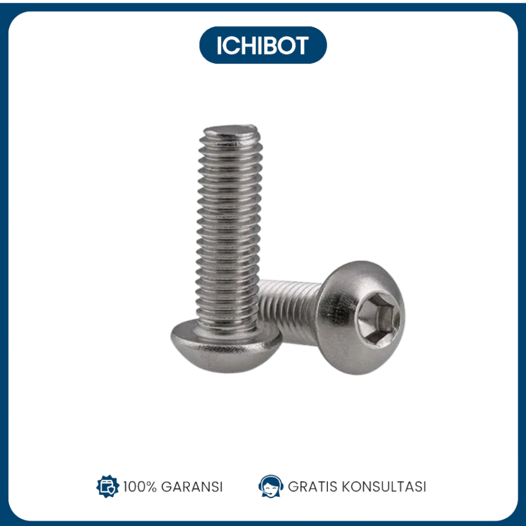 Jual Baut Stainless 304 Hexagon Socket Head Cap Screws M3x10mm M3 10mm ...