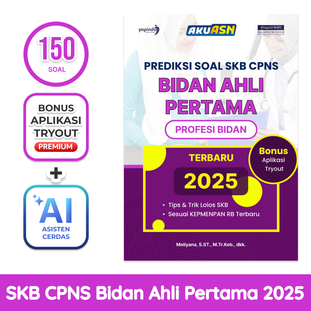 Jual AKU ASN Buku Prediksi Soal SKB CPNS Bidan Ahli Pertama 2025 ...
