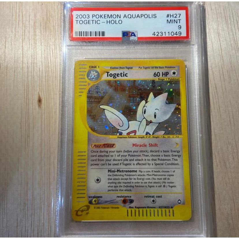 Jual Kartu Pokemon TCG EN English WOTC Aquapolis Togetic Holo PSA 9 ...