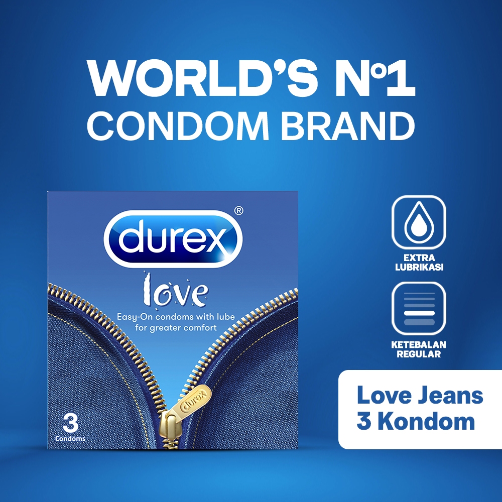 Jual Durex Love Jeans Kondom Pria Extra Pelumas Pria 3s - Condom ...