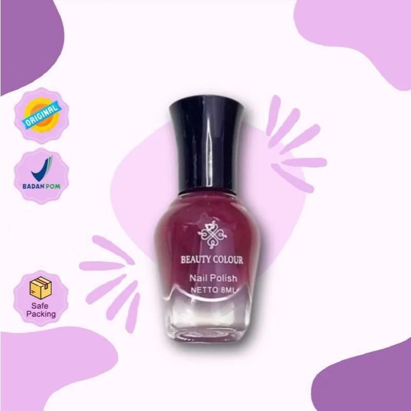Jual Beauty Colour Luxury Red Nail Polish Maroon ( paket satuan ...