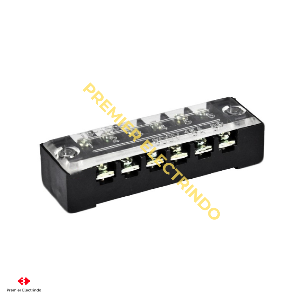 Jual Terminal Block TB1506 TAB 6 Pole 15A - Terminal Blok 6P 15A ...