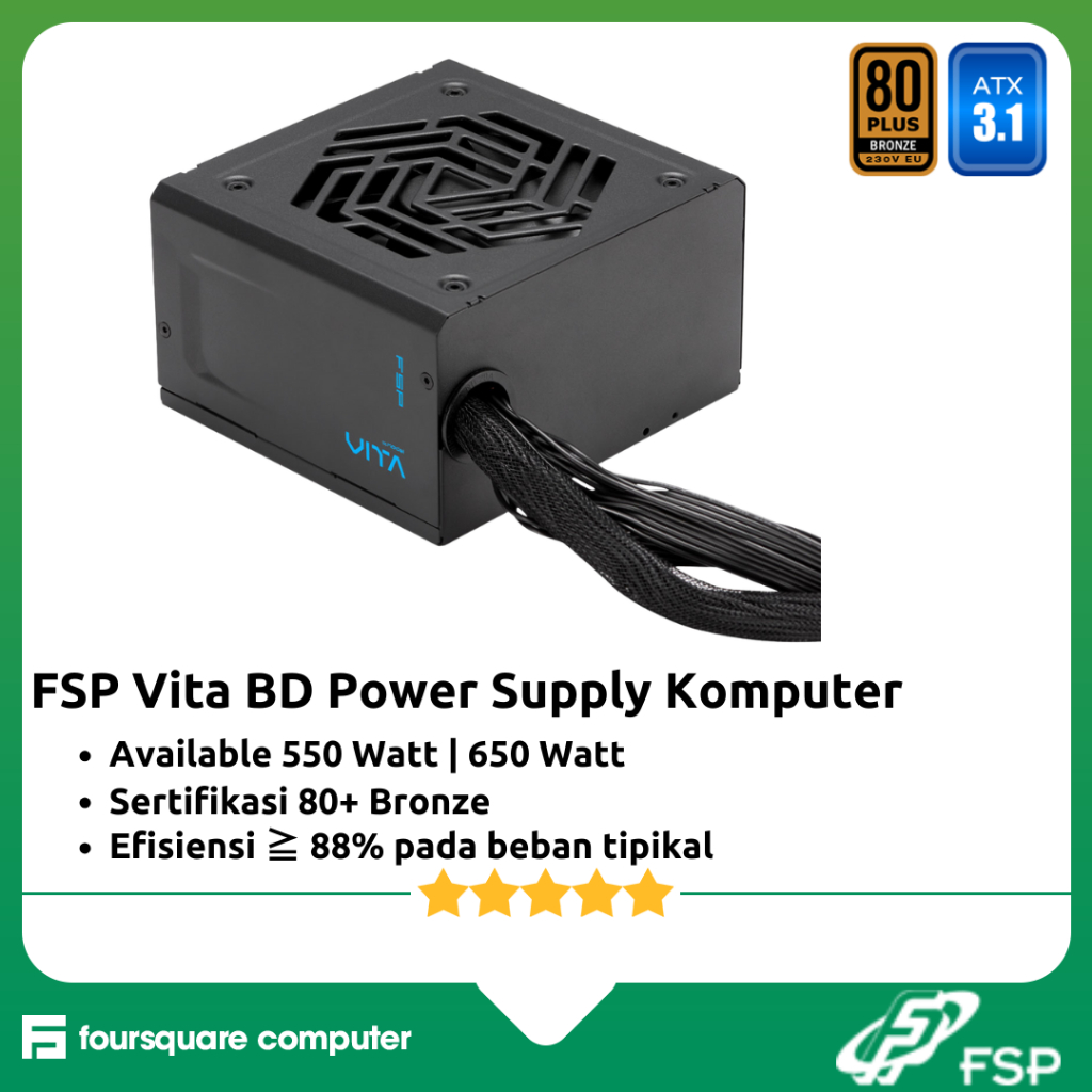 Jual FSP Vita BD PSU 550W | 650W 80+ Bronze ATX 3.1 | Power Supply Komputer 550 Watt 650 Watt ...