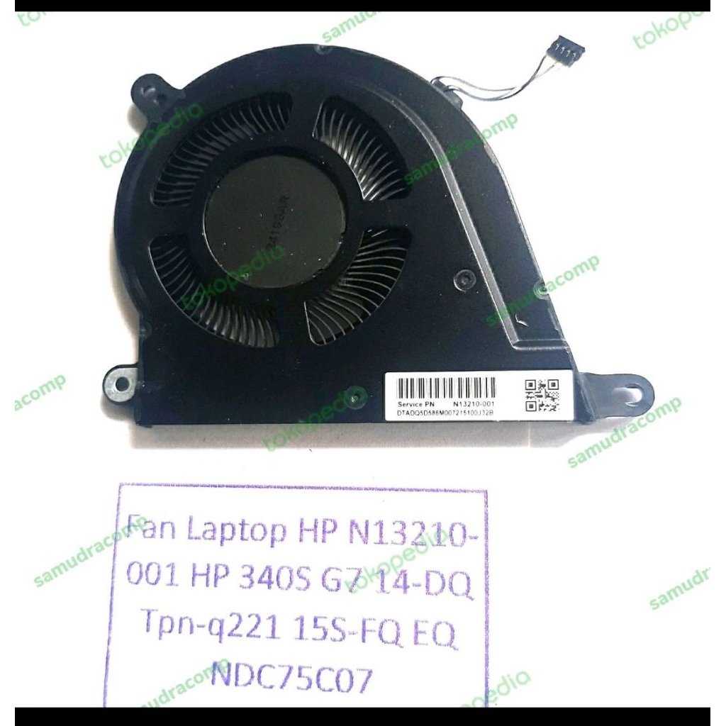 Jual Fan Laptop HP N13210-001 HP 340S G7 14-DQ Tpn-q221 15S-FQ EQ NDC75C07 | Shopee Indonesia