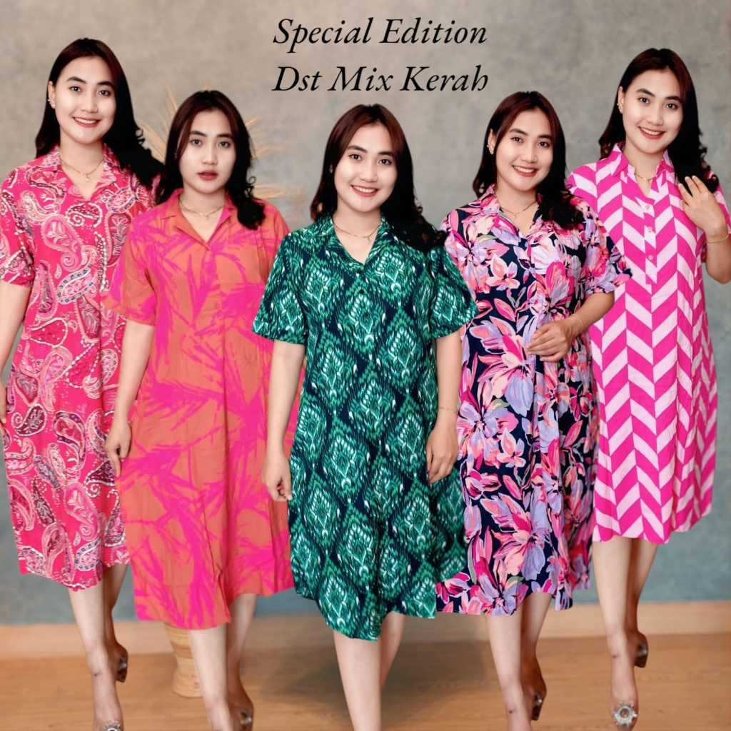 Jual Kartika Batik Daster Feranda Kerah Piyama Kemeja Rayon Lengan ...