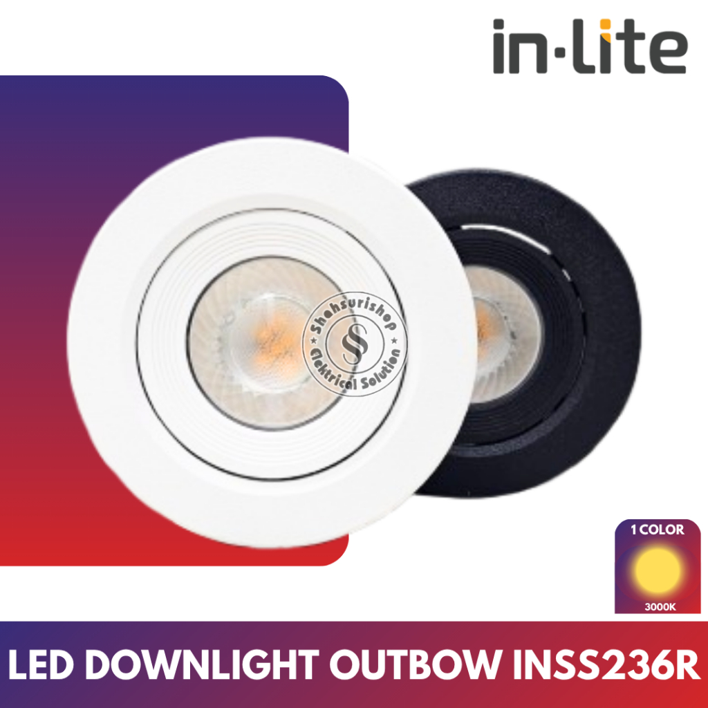 Jual IN-LITE LAMPU DOWNLIGHT OUTBOW TEMPEL INSS236-R INLITE LED ...