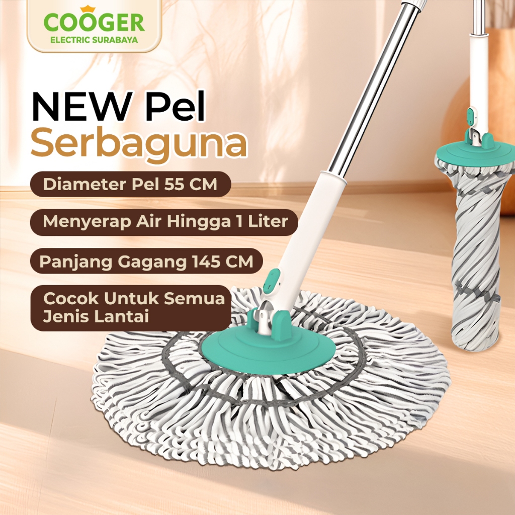 Jual COOGER Alat Pel Untuk Membersihkan Segala Jenis Lantai Tongkat ...