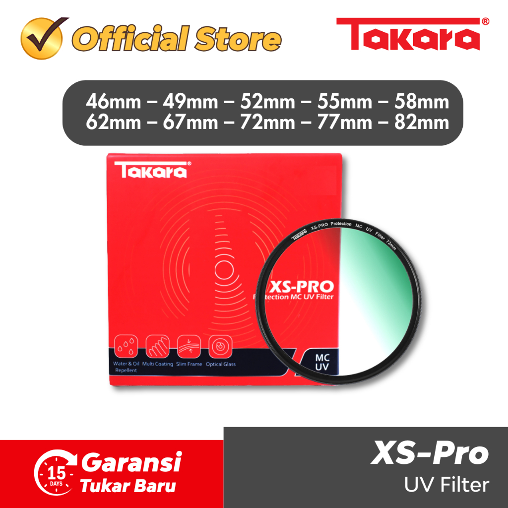 Jual Takara XS-Pro UV Filter Lensa Kamera 46mm 49mm 52mm 55mm 58mm 62mm ...