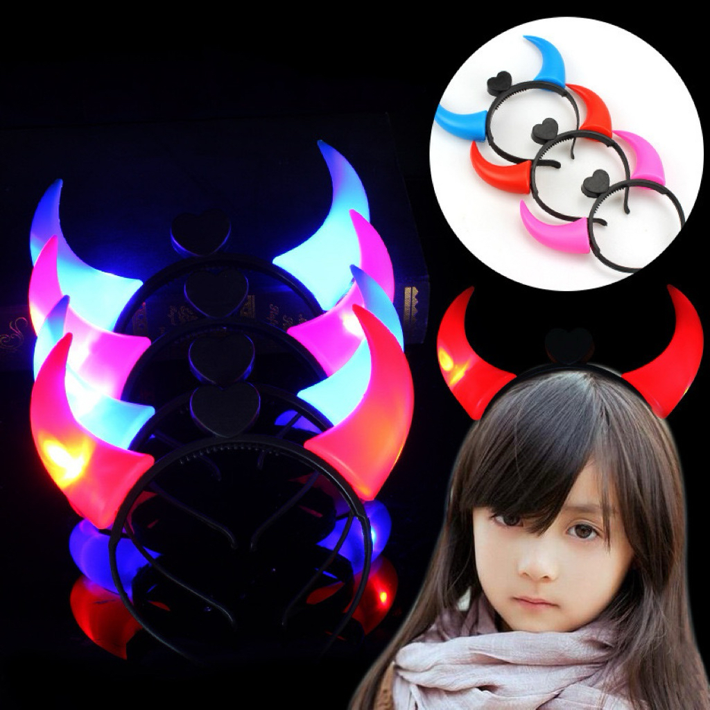 Jual Bando devil nyala/Bando tanduk cosplay halloween/Bando devil LED ...