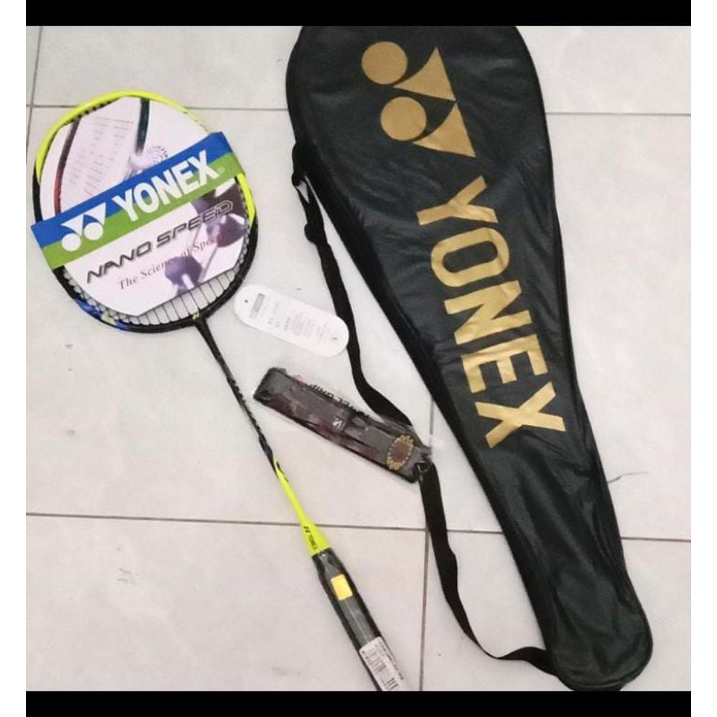 Jual Raket badminton full carbon siap pake max 25 lbs | Shopee Indonesia