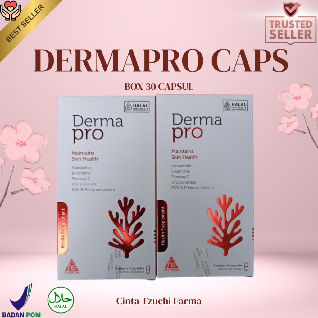 Jual Dermapro Capsul 1 Box isi 30 Kapsul - Multivitamin Astaxantin ...