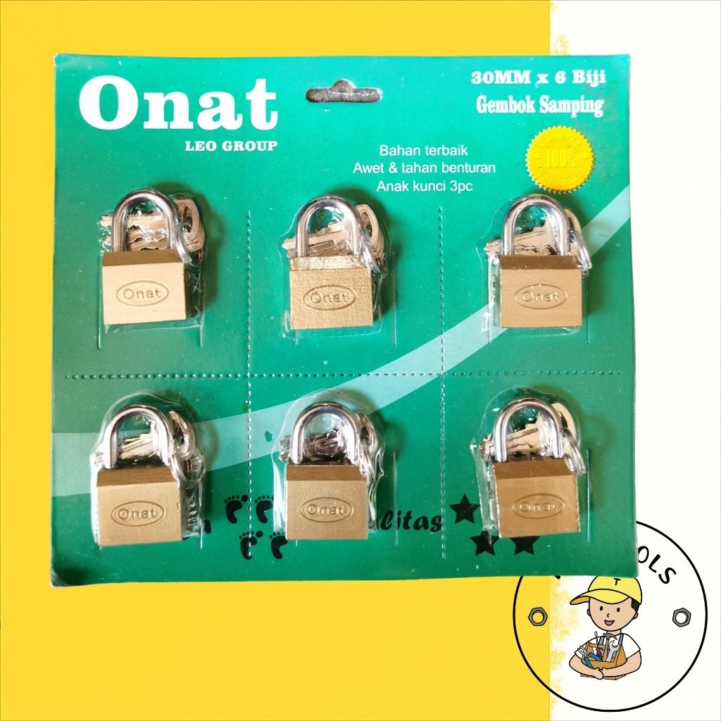 Jual Gembok Kunci Samping Onat 30mm (Per Lusin 12pc) | Shopee Indonesia