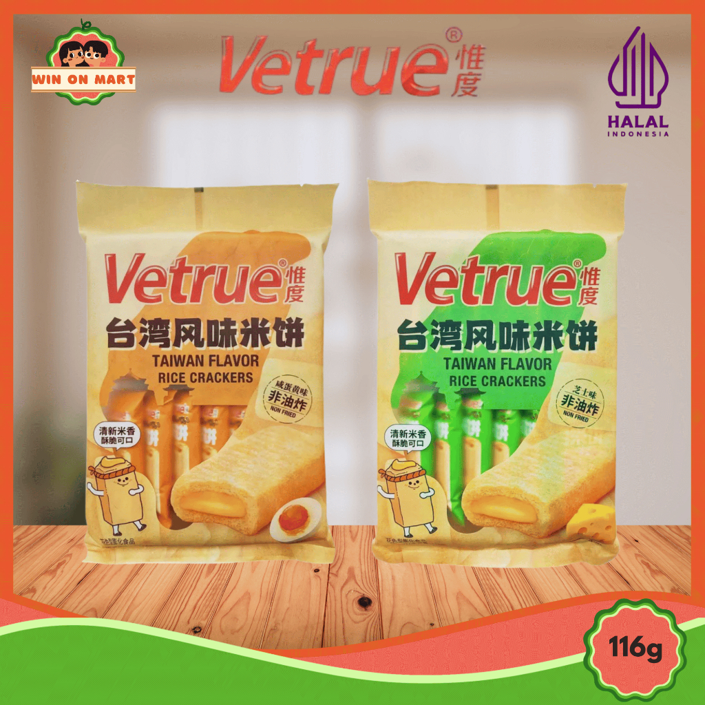 Jual Vetrue Japanese Rice Crackers with Salted Egg Yolk Cheese Flavor ...