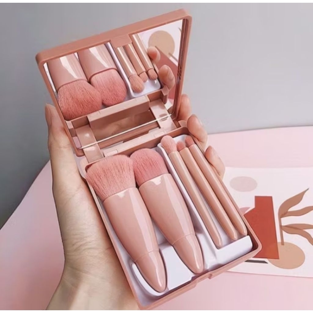 Jual Makeup Brush 5in1 Set With Box Make Up Brush Set Kuas Make Up ...