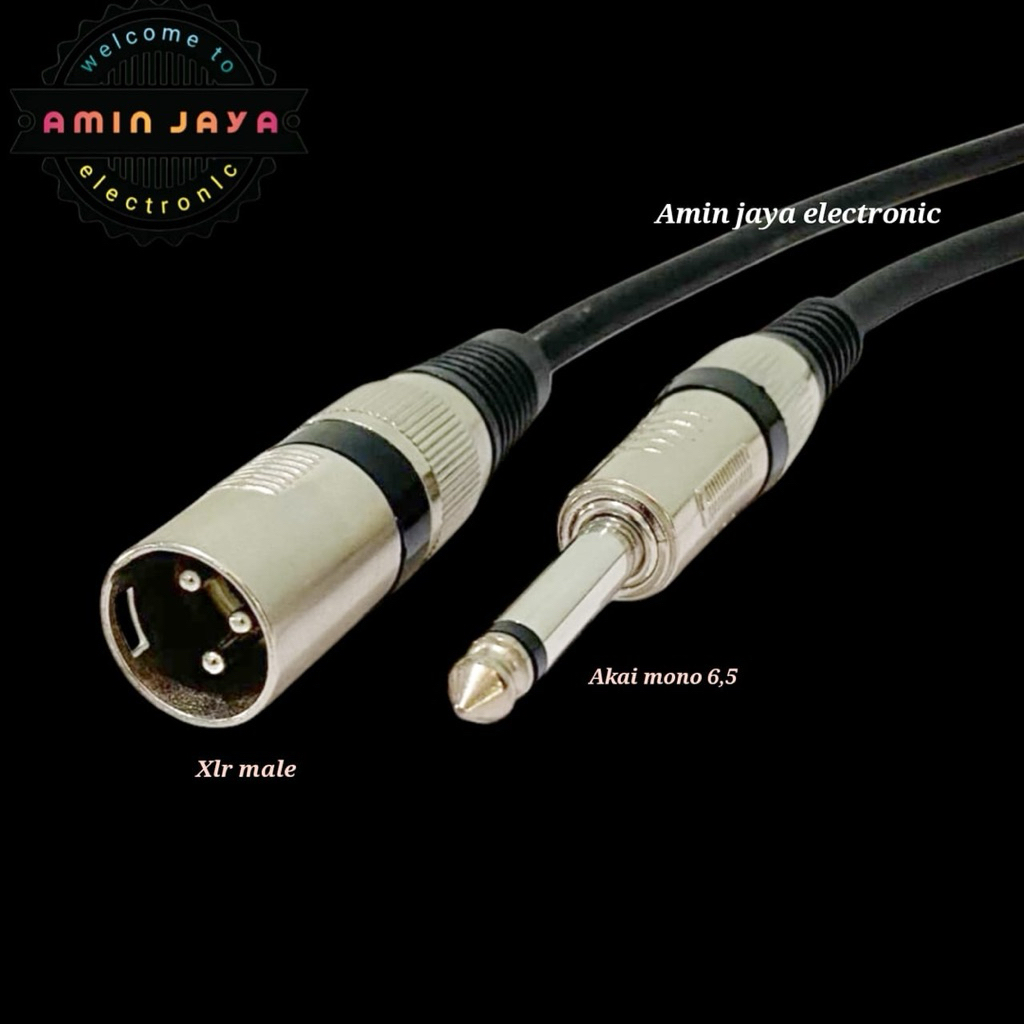 Jual Kabel Jack akai to XLR male / kabel gitar to mixer | Shopee Indonesia