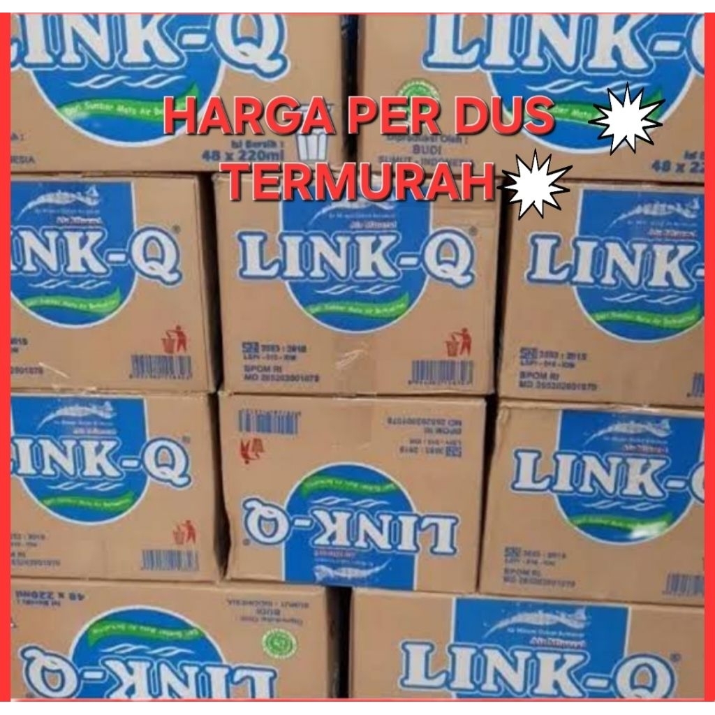 Jual LINK-Q CUP / AIR MINERAL LINK Q CUP GELAS 200ml per DUS TERMURAH ...