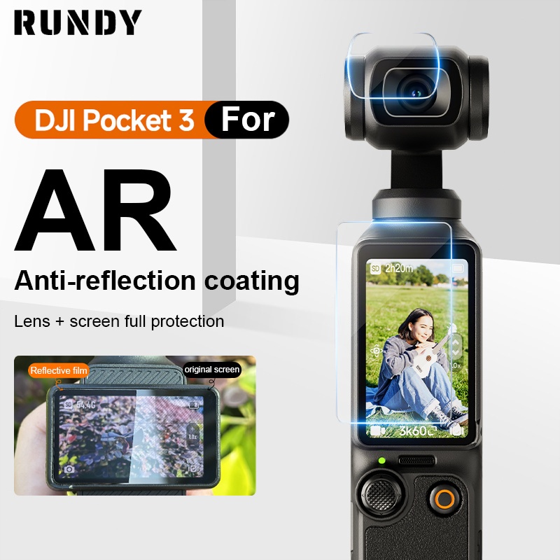Jual RUNDY COD Tempered Glass 2in1 for DJI Pocket 3 Screen Protector ...