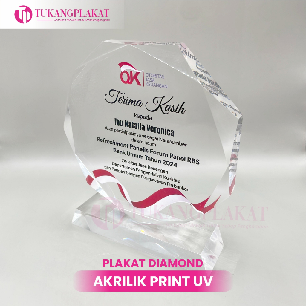 Jual PLAKAT AKRILIK DIAMOND PRINT UV | Penghargaan,Trophy,Kado Wisuda ...