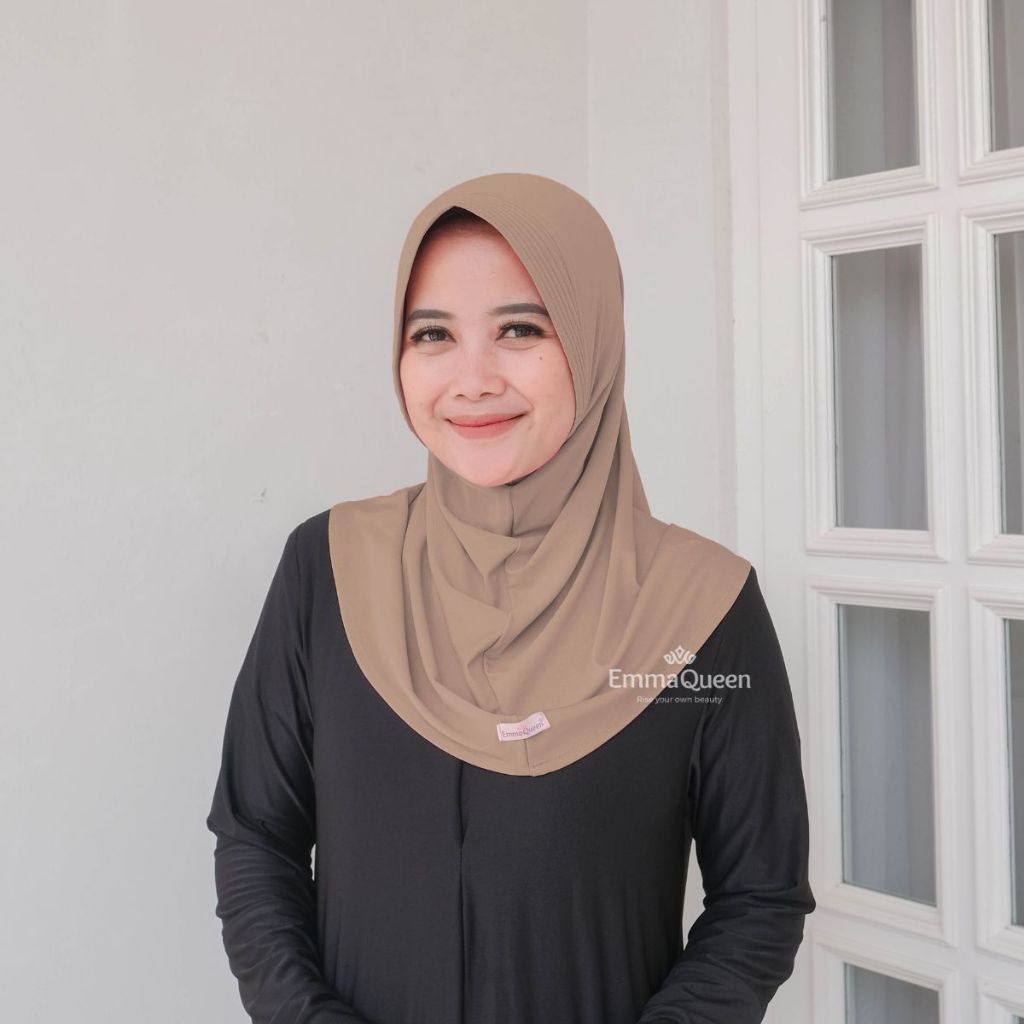 Jual EmmaQueen- Jilbab Sheila Bergo Instant Daily Pad Bahan Jersey Premium Size Sport Standar ...
