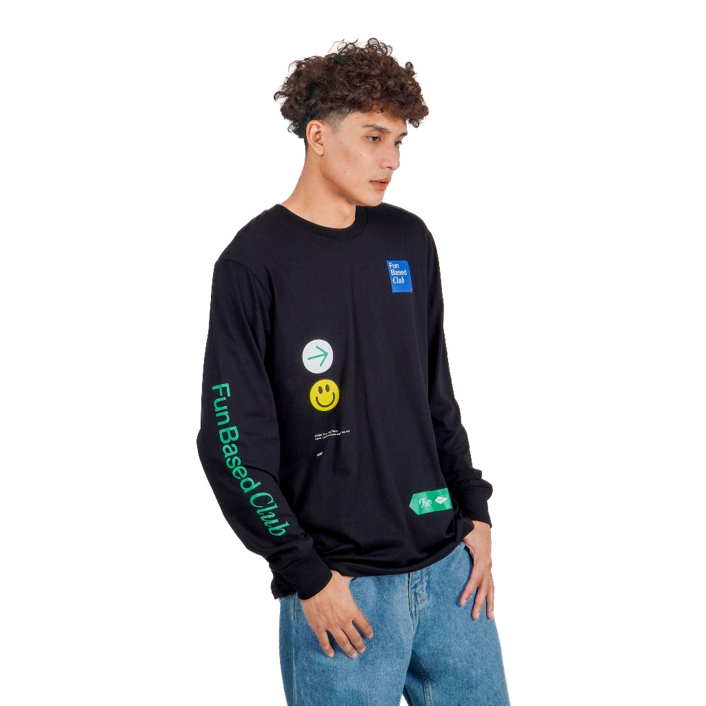 Jual Cosmic T-Shirt FUN SIGN BLACK LS | Shopee Indonesia
