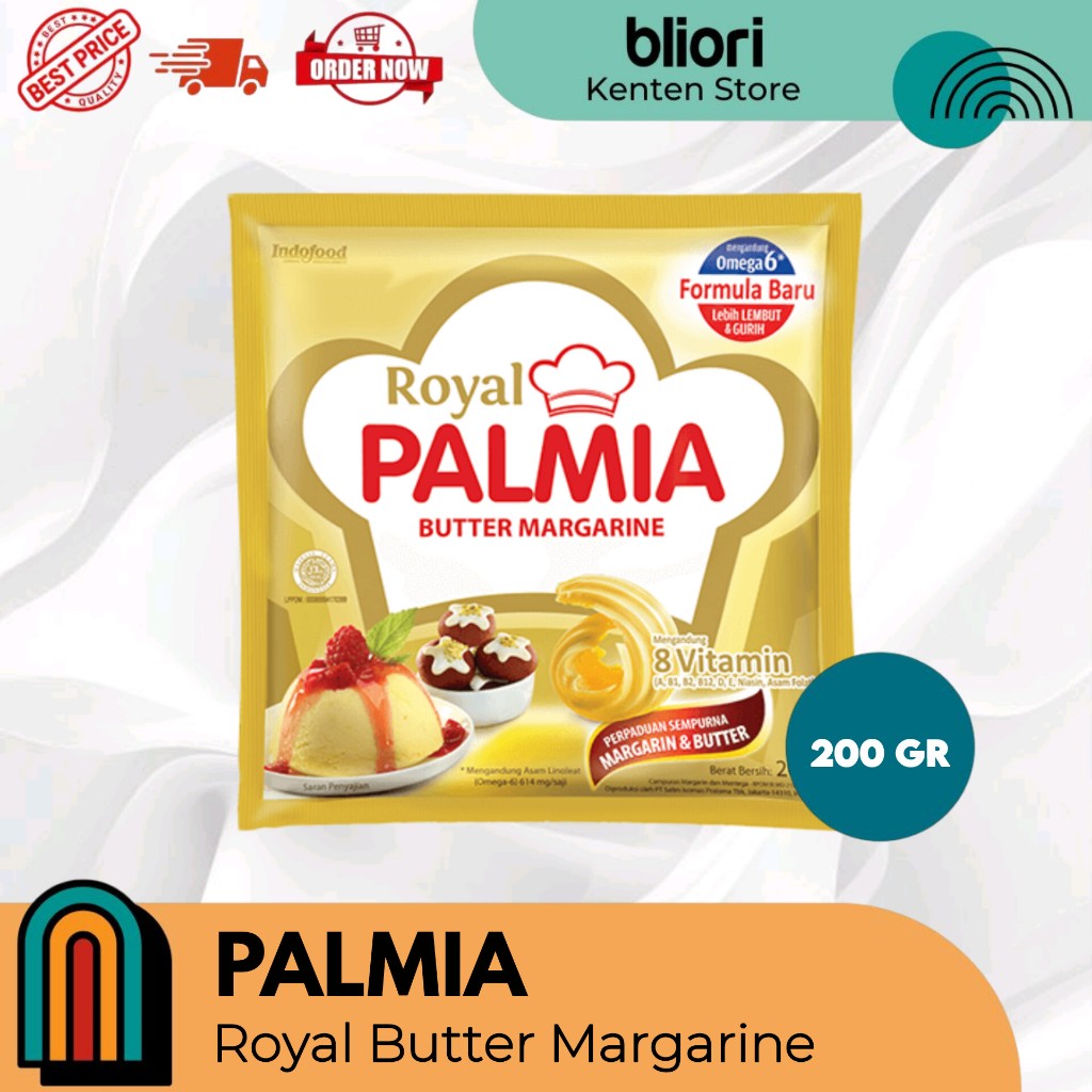 Jual PALMIA Royal Butter Margarine 200 Gr | Margarin Palmia Kemasan ...