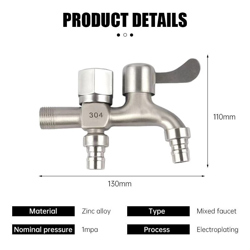 Jual 304 Kran Cabang 2 Engkol Shower Cabang Keran Double Kamar Mandi 2 Way 2 Kran Tembok Keran ...