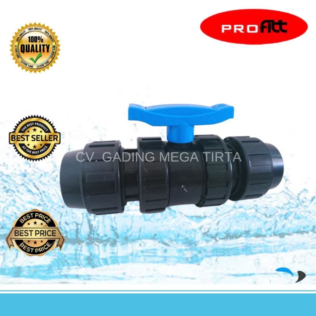 Jual COMPRESSION FITTING HDPE BALL VALVE 32MM / STOP KRAN 1" | Shopee ...