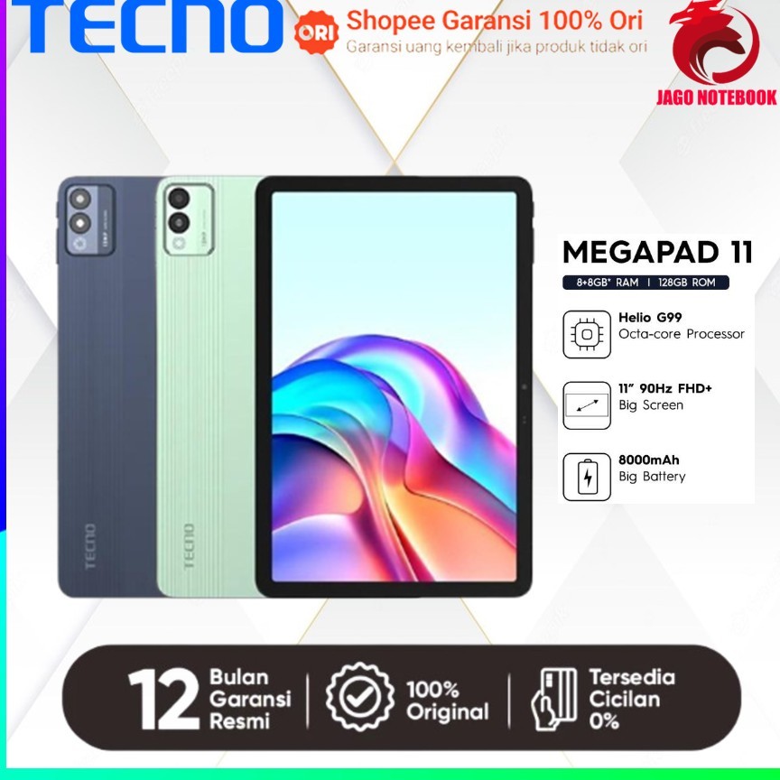 Jual Tecno Megapad 11 4G LTE 8GB 256 Garansi Resmi | Shopee Indonesia