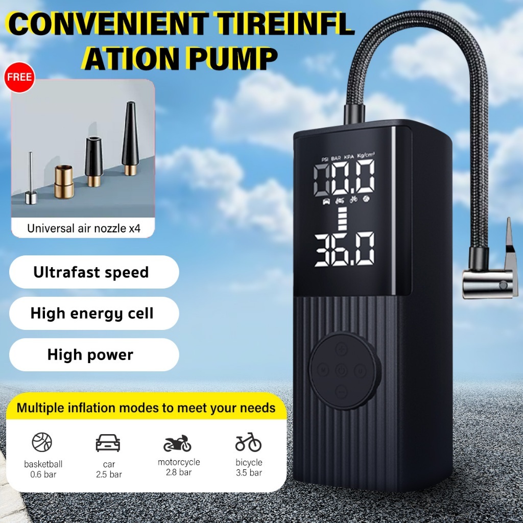 Jual Pompa ban Electric Portable P008 - 10000mAh Pompa Angin Elektrik ...