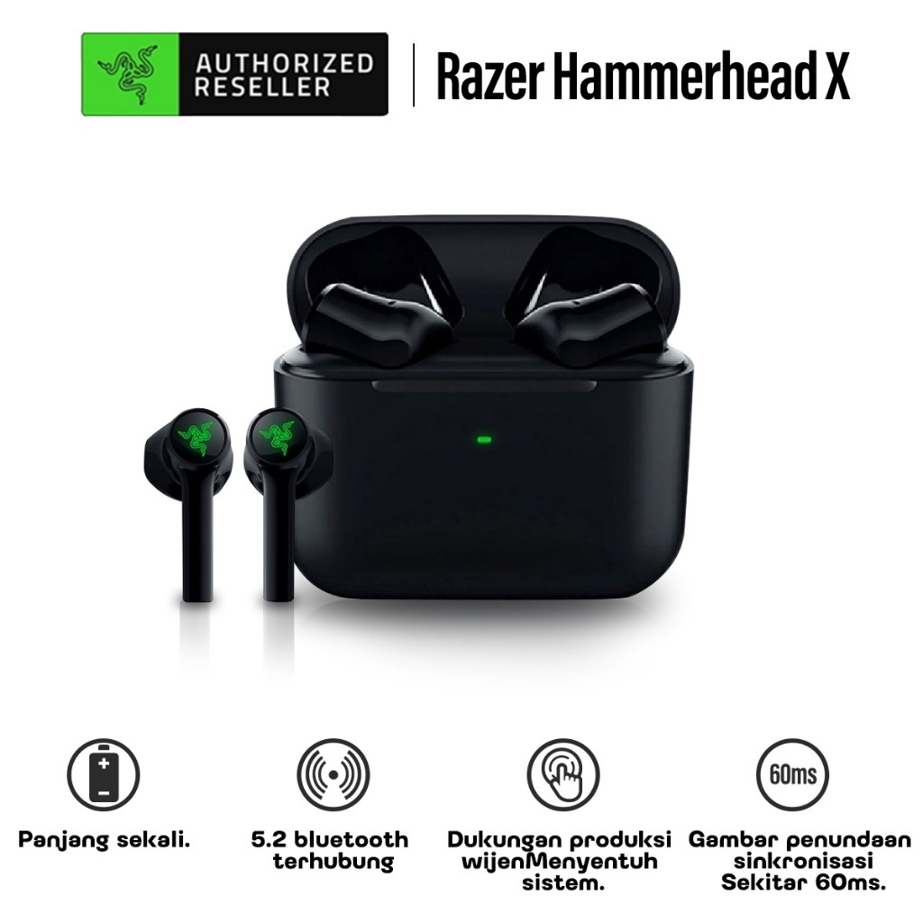 Jual TWS Razer Hammerhead PRO / X Ori Earphone Bluetooth TWS Gaming ...
