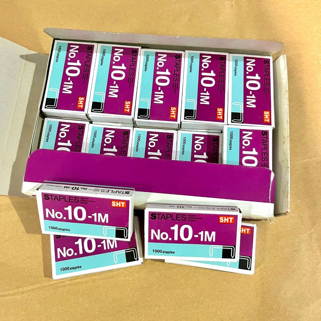 Jual ISI STAPLES SHT NO.10 / ISI STAPLER 1 BOX / STAPLER REFFIL / 1 BOX ...
