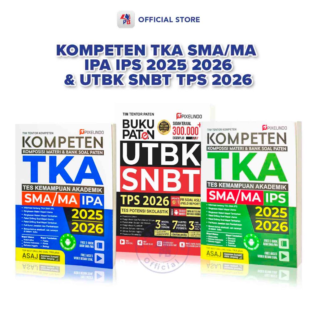 Jual Buku Paten UTBK SNBT TPS 2026 Dan Kompeten TKA SMA/MA IPA IPS 2025 - 2026 / Arruz Media ...