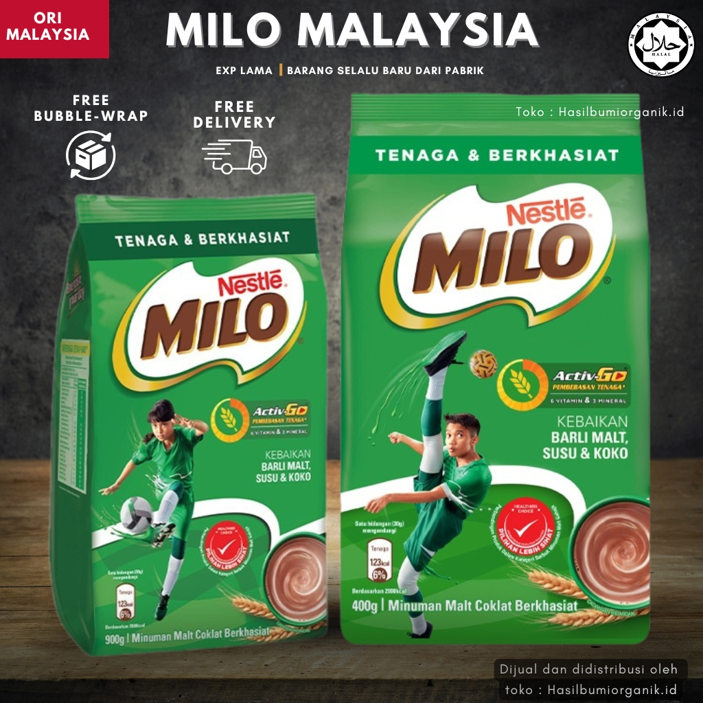 Jual MILO 1kg / 450g NESTLE MILO Activ-Go Minuman Malt Cokelat / MILO ...