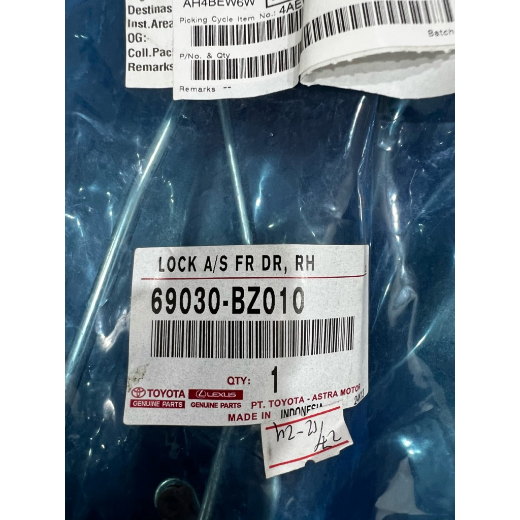 Jual Door Lock Pintu Depan Kanan Avanza 2004-2011 Original Toyota 69030 ...