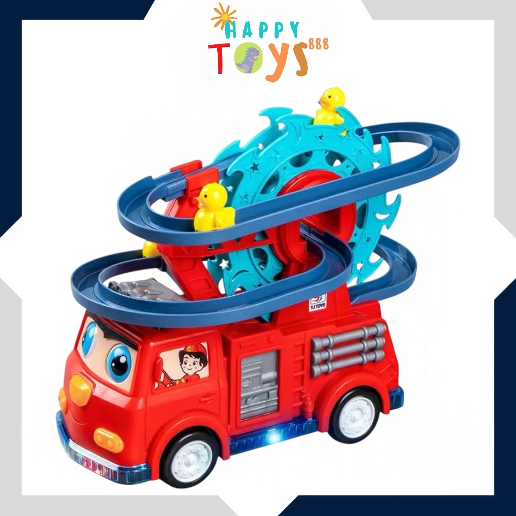 Jual HAPPYTOYS.888 #C79 Mainan Anak Mobil Pemadam Perosotan Putar Bebek ...