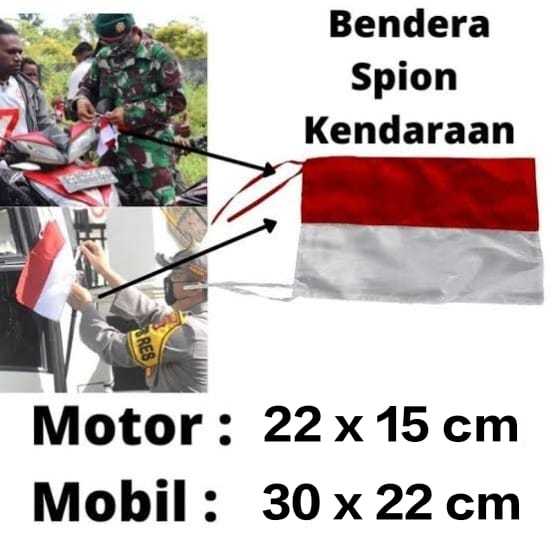 Jual Bendera Merah Putih Kecil Bendera Kendaraan Motor Mobil Sepeda ...