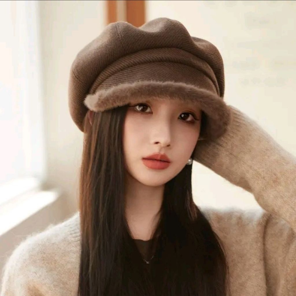 Jual Topi Beret Wanita Model Newsboy Vintage – Topi Octagonal Elegan ...