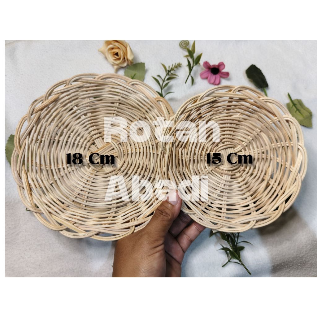 Jual PIRING ROTAN KECIL 15 cm dan 18 cm / PIRING BUAH / PIRING KUE ...