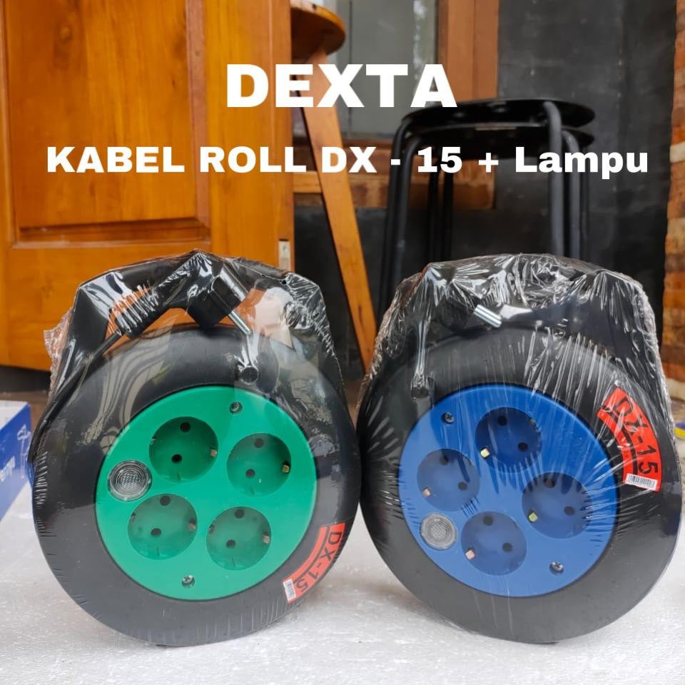 Jual DEXTA Kabel Roll Box DX-15 4 Lubang + Lampu Indikator | Shopee ...