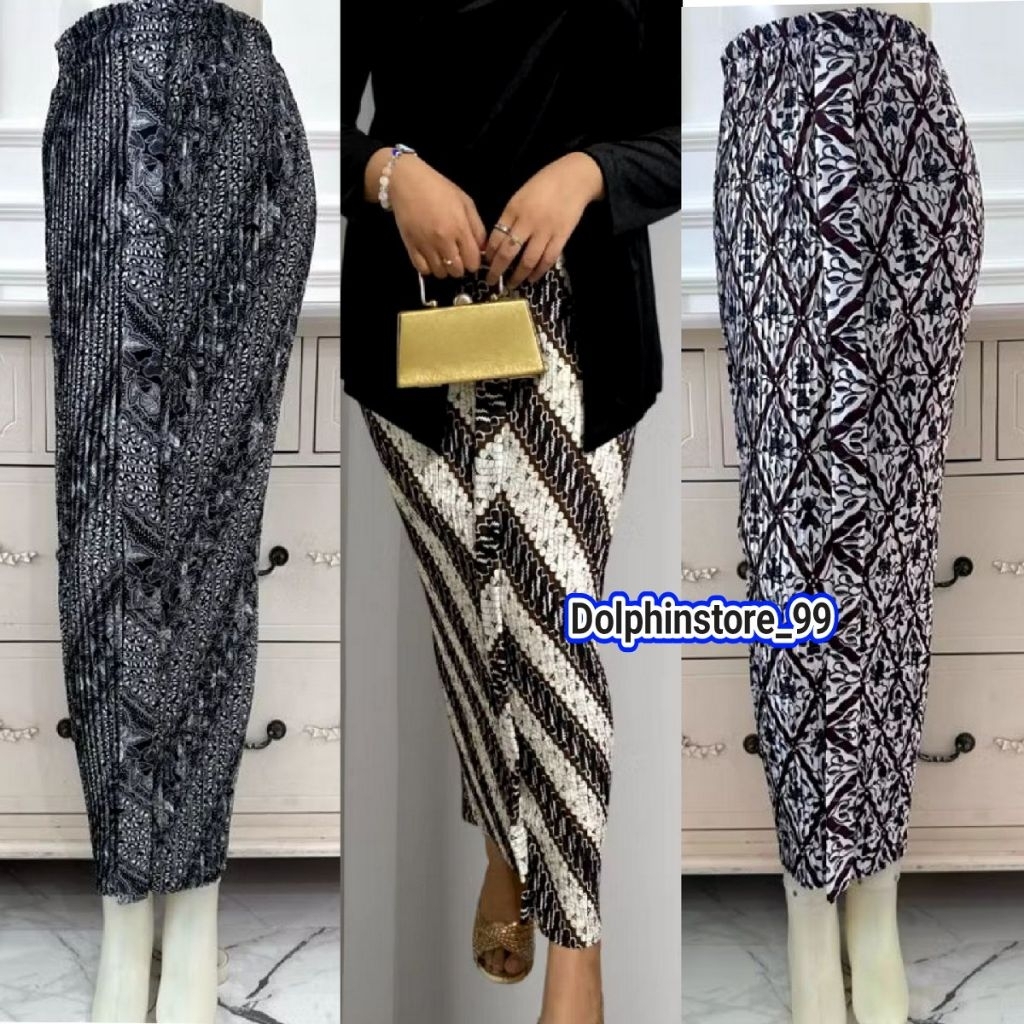 Jual DOLPHINSTORE_99 - Rok Plisket Batik Wiru Instan / Rok Wiru Wisuda ...