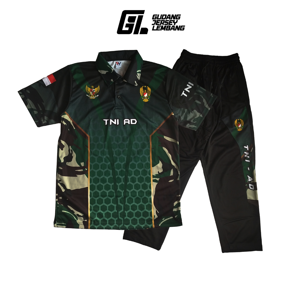 Jual Setelan Baju Olahraga TNI AD / Set Jersey Wangki TNI AD / Celana Training Dan Kaos Jersey ...