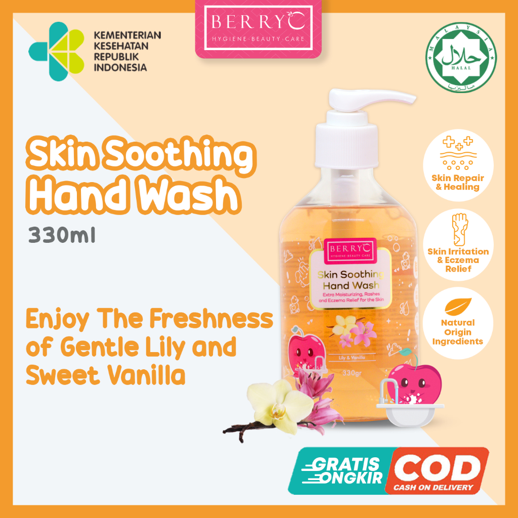 Jual BerryC Skin Soothing Hand Wash 330gr Sabun Cuci Tangan Bayi Anak ...