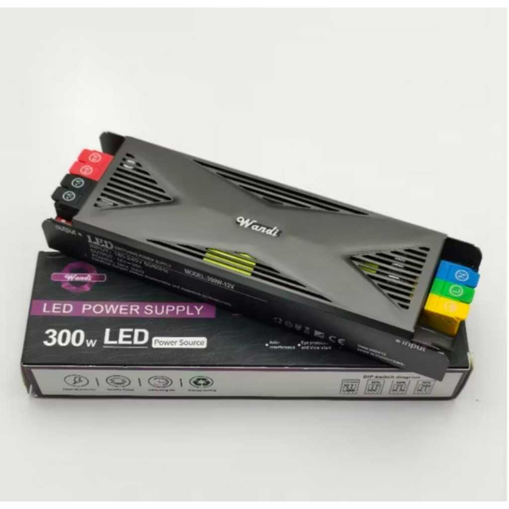 Jual Trafo Led Strip Power Supply Adaptor Slim 12V 60W 120W 200W 300W ...